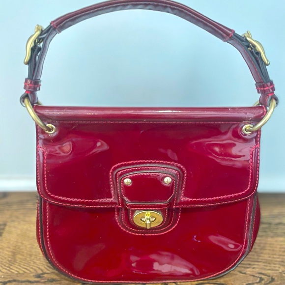Coach | Bags | Coach Deep Cherry Red Patent Leather Purse | Poshmark